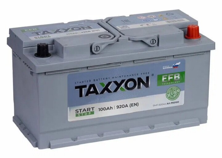 Аккумулятор автомобильный Taxxon EFB 100 А/ч 920 А обр. пол. Евро авто (353x175x190) 760100 60044