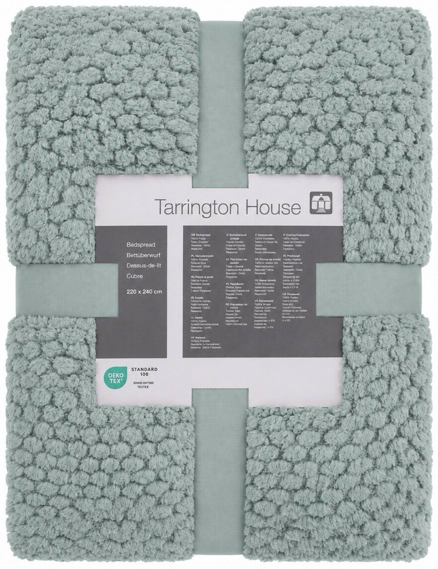 Tarrington House Плед Соты эвкалипт 280г, 220 x 240см, (1 шт)