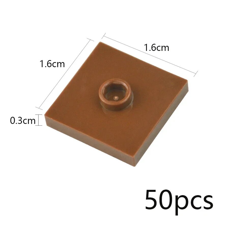 Блочные детали VEK 50 шт. 2x2 87580-Brown