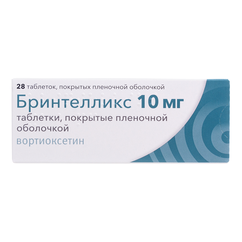 Бринтелликс таблетки покрыт. плен. об. 10 мг 28 шт