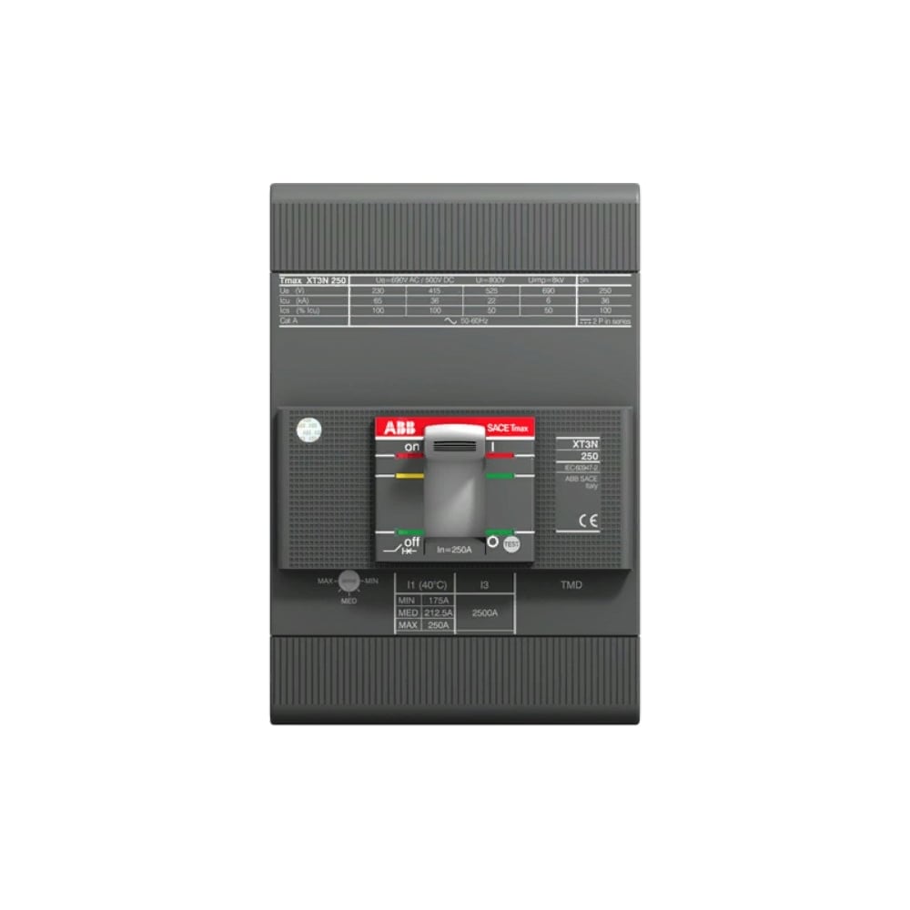 Автоматический выключатель ABB XT3N 250 TMD250-2500 250A 3p F F 1SDA068059R1