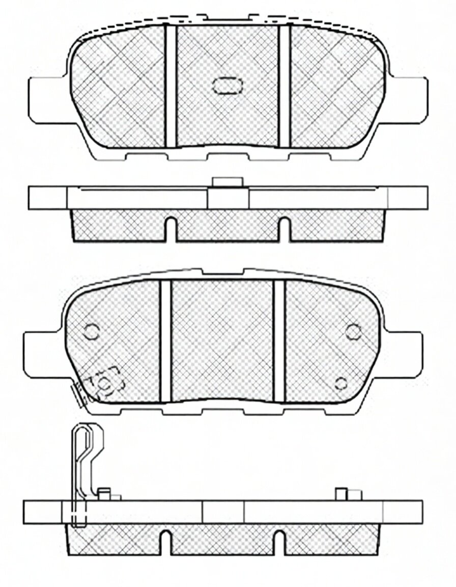 Колодки тормозные дисковые задние, комплект NiBK PN2466