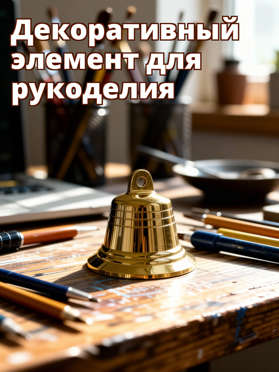 Винтажные Медные Колокольчики ДляDIY Подвешенные Украшения Ремесла Дверные Аксессуары 4.00X4.00X4.00Cm