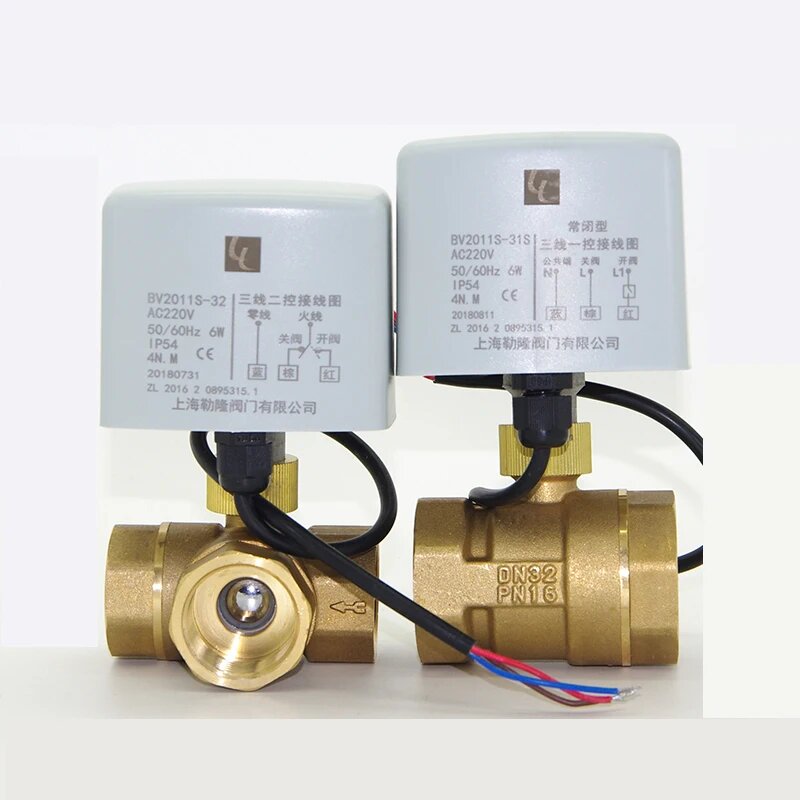 Электрический шаровой кран ATC GOGO AUTOMATIC DN15 DN20 DN25 3-ходовой 2 2 ct DN25 AC220 3way