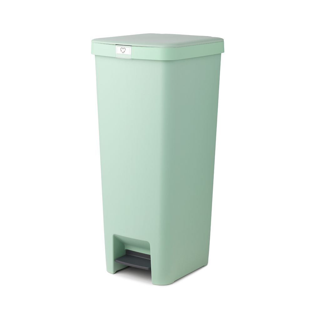 Бак мусорный Brabantia "StepUp" с педалью мятно-голубой 40л 800108