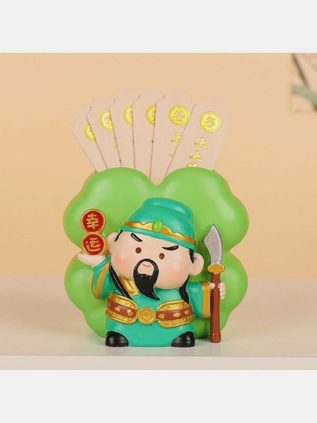 Resin figurine home decor lucky gift for birthdays and parties green