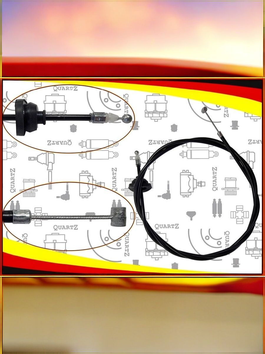Трос замка капота для Daewoo Matiz и Chevrolet Matiz/Spark пр. QUARTZ арт. QZ96314531