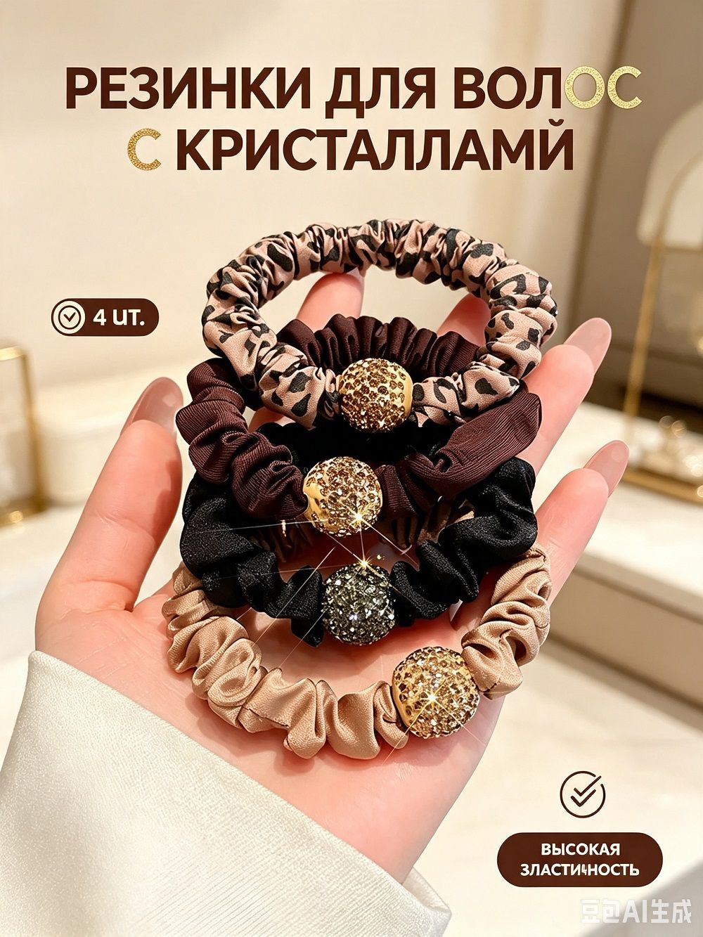 Набор аксессуаров для волос 4 шт.