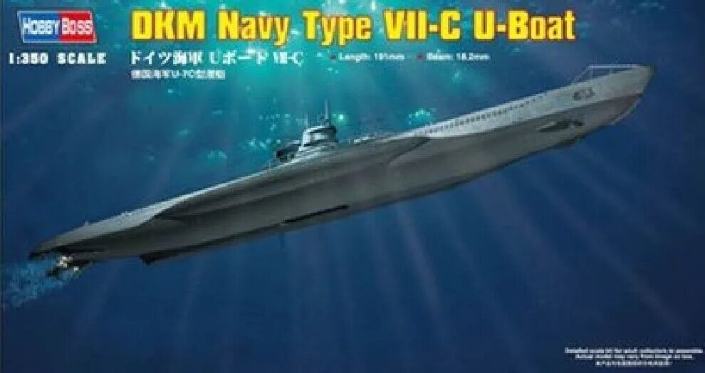 HOBBYBOSS 83505 1/350 Немецкая подводная лодка типа VII-C высшего качества Танки