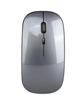 189B Беспроводная Bluetooth мышь, 2.4G двухрежимная тихая мышь с RGB подсветкой, глянцевый серый