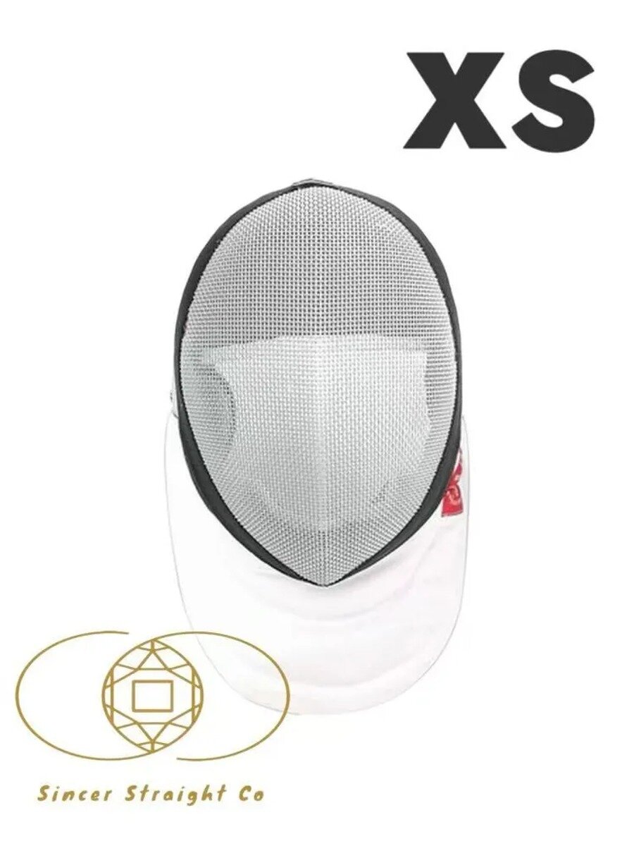 Фехтовальная маска XS с металлической сеткой, белая, защита от ударов
