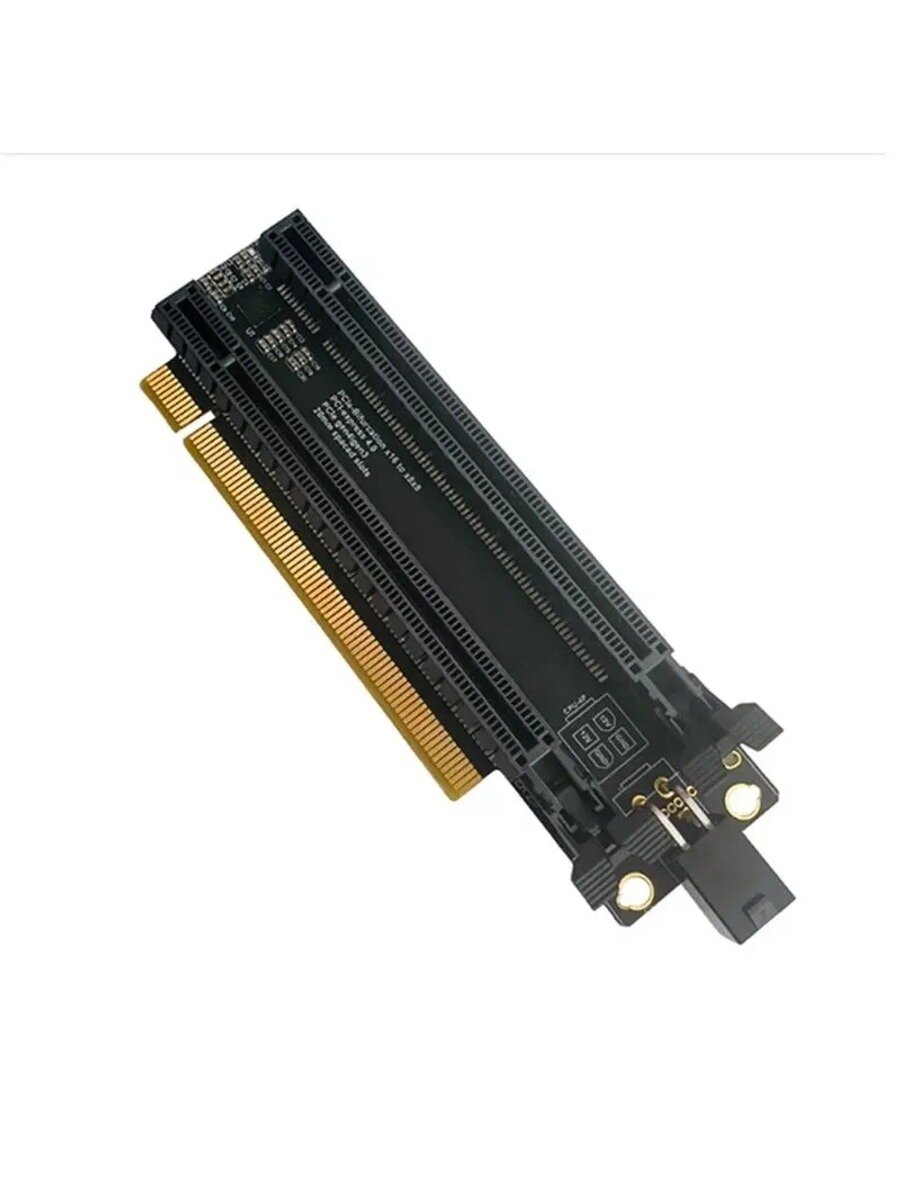 PCI E 4.0 X16 1 на 2 карта расширения Gen4 Split PCIe Bifurcation X8X8 с 20 миллиметровым интервалом