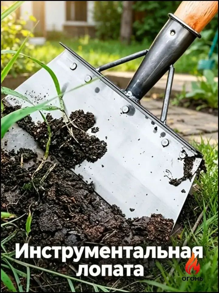 Лопата садовая из нержавеющей стали, многофункциональная без ручки для прополки и уборки, 1 шт