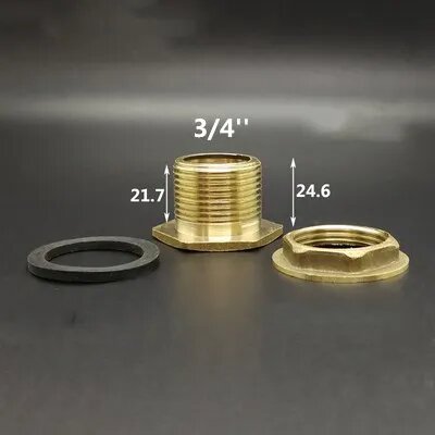 Латунный фитинг 3/4", наружная резьба, 06-20mm
