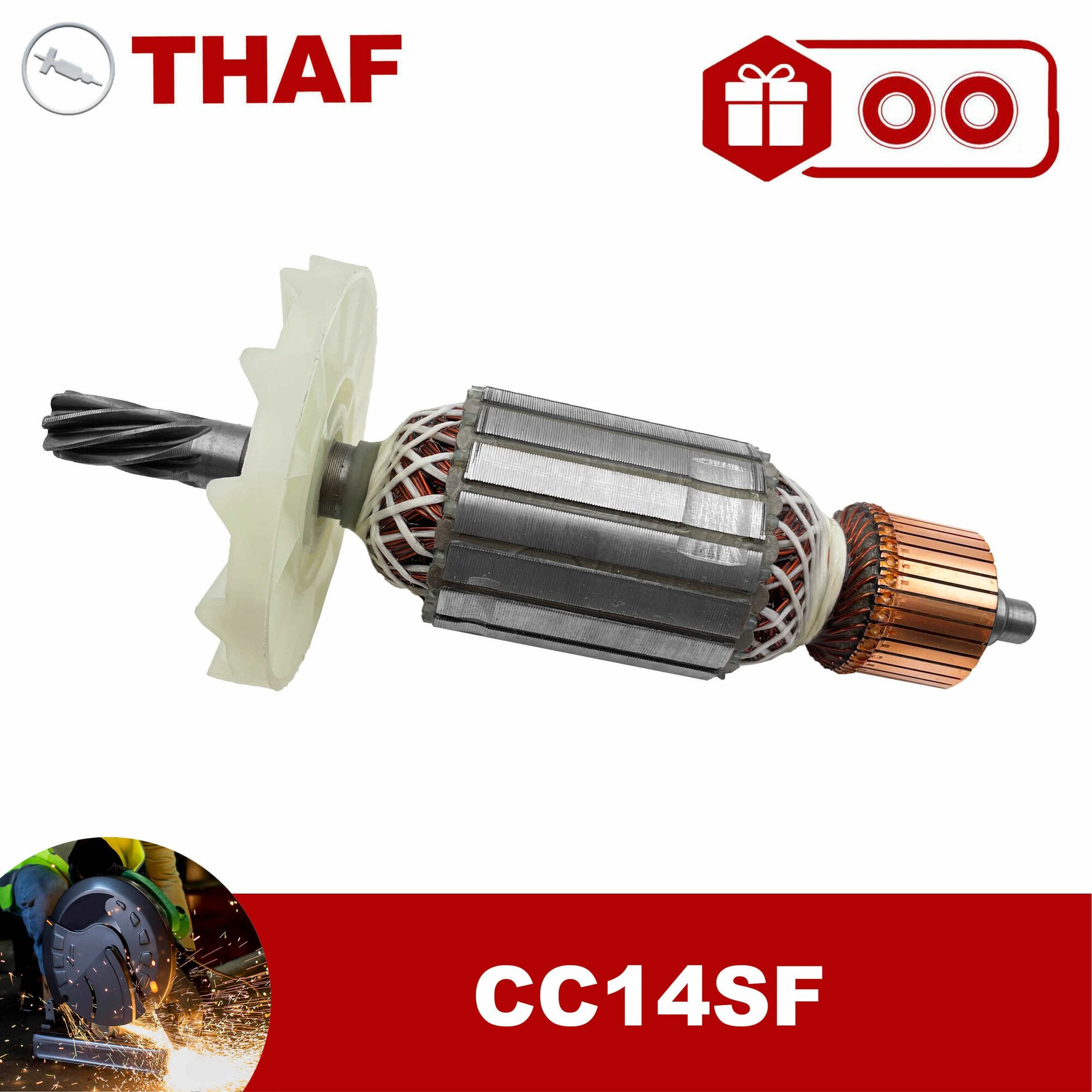 Якорь ротор замена для Electric Cut-off Machine CC14SF CC 14SF отрезная машина HITACHI AC220V-240V