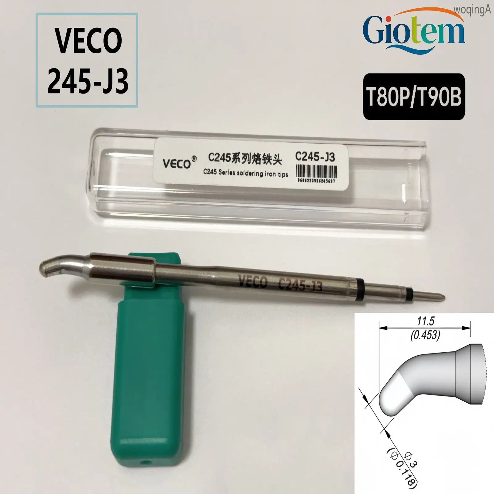 Премиальное жало VECO C245J3, исполненное по бессвинцовой технологии, применяется для рукоятки паяльной станции с совместимым соплом C245, и за счет ускоренного нагрева обеспечивается быстрая работа, комплект из одной единицы.
