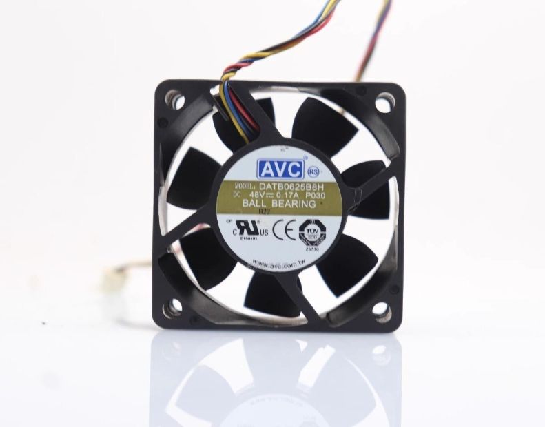 AVC DATB0625B8H 48V 0.17A 6CM 6025 4 провода, вентилятор охлаждения -