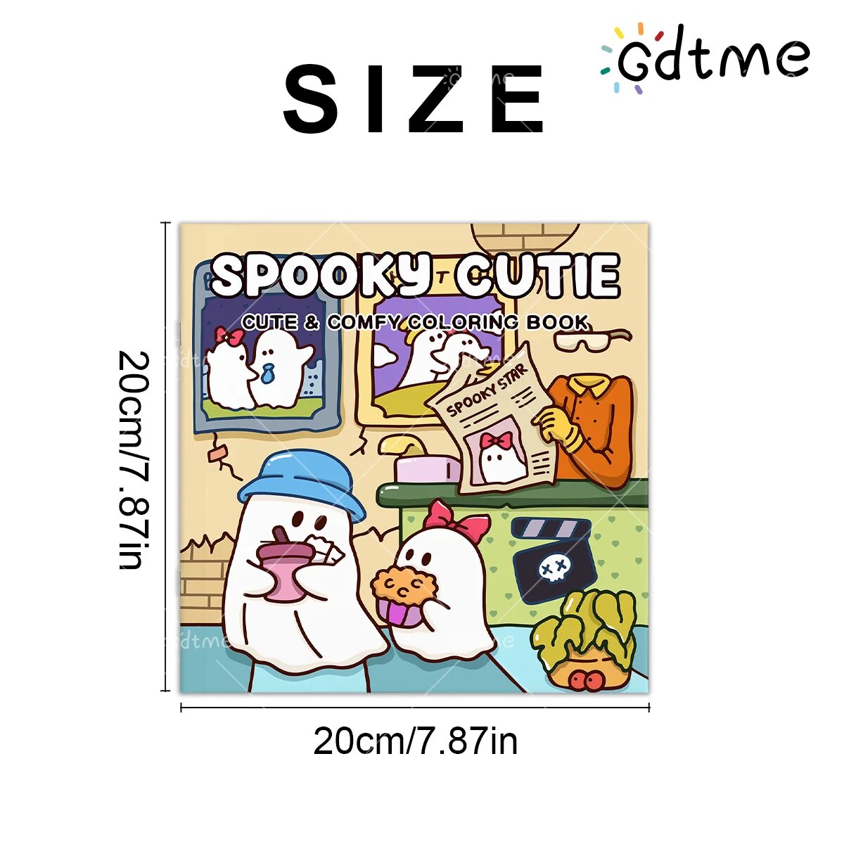 Книжка-раскраска для взрослых и подростков Halloween SPOOKY CUTIE