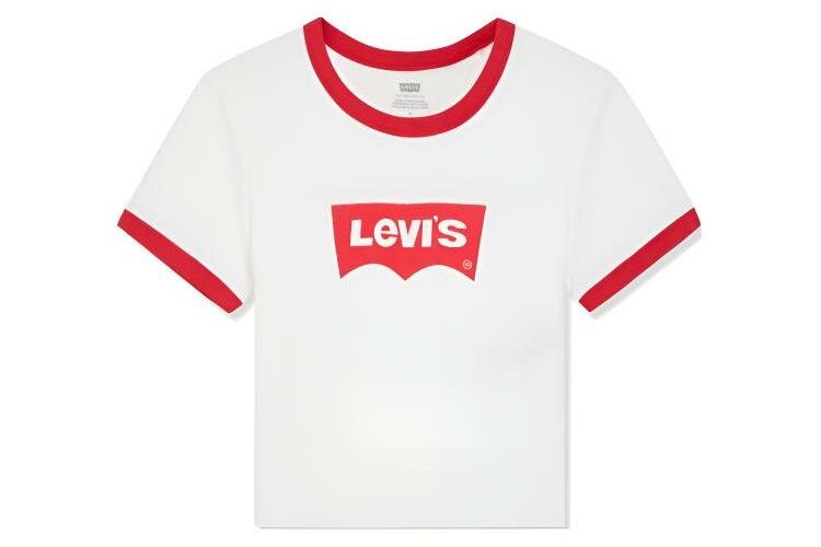 Футболка Levi's White Crew Neck Moderate Straight Fit
