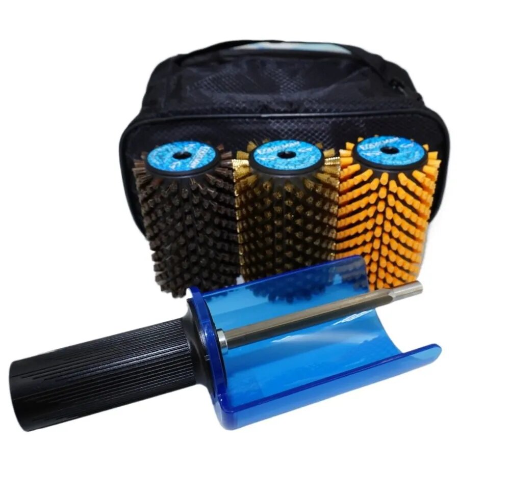 Набор щёток для лыжных гонок Roto Brush Kit Roto Brush Handle Axle со всеми 3 щётками: нейлон, конская игла, латунь