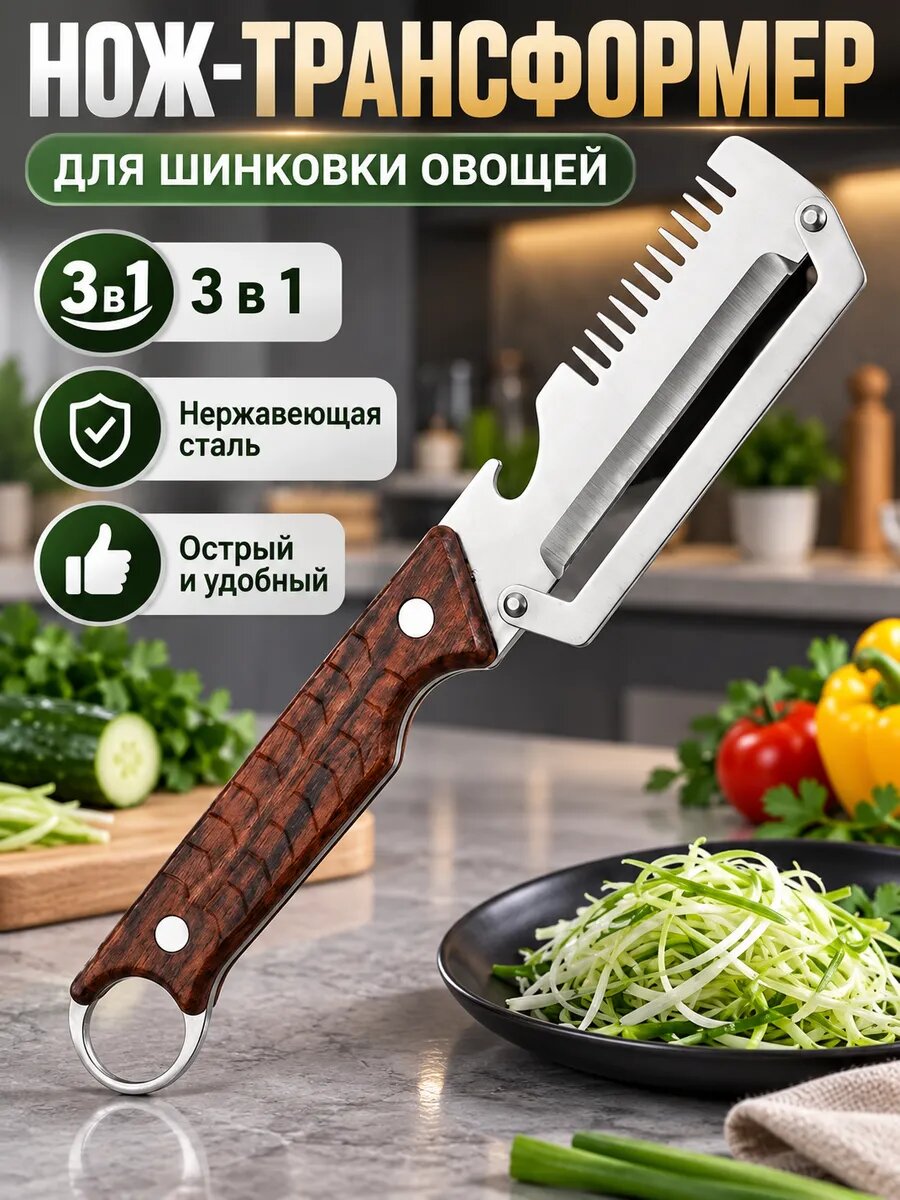 Нож трансформер для шинковки овощей
