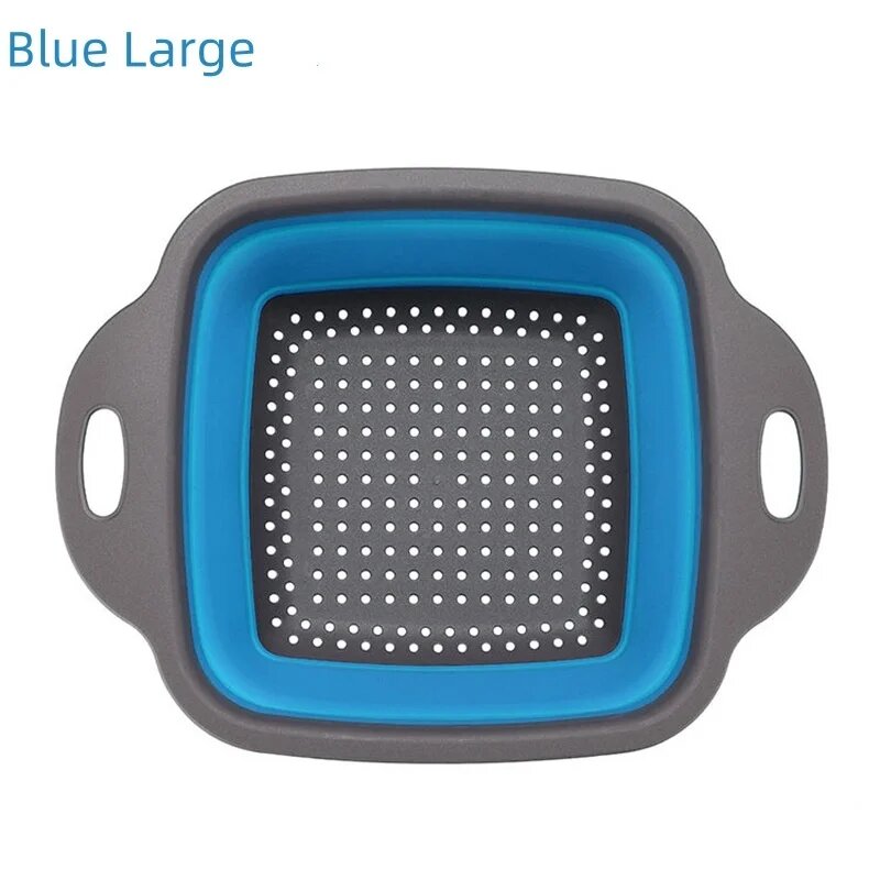 DUTRIEUX Складная Корзина для Мытья Овощей Синий, Large Blue