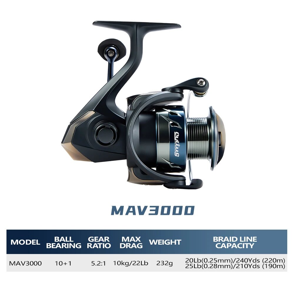 Soloking AVISPARK безынерционная катушка для спиннинга MAV3000