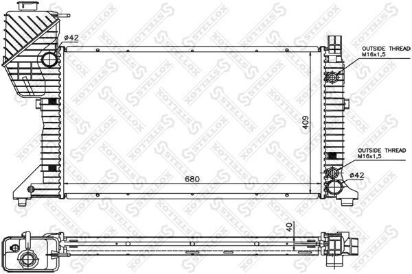 Радиатор MERCEDES SPRINTER 901/902/903/904 95-06