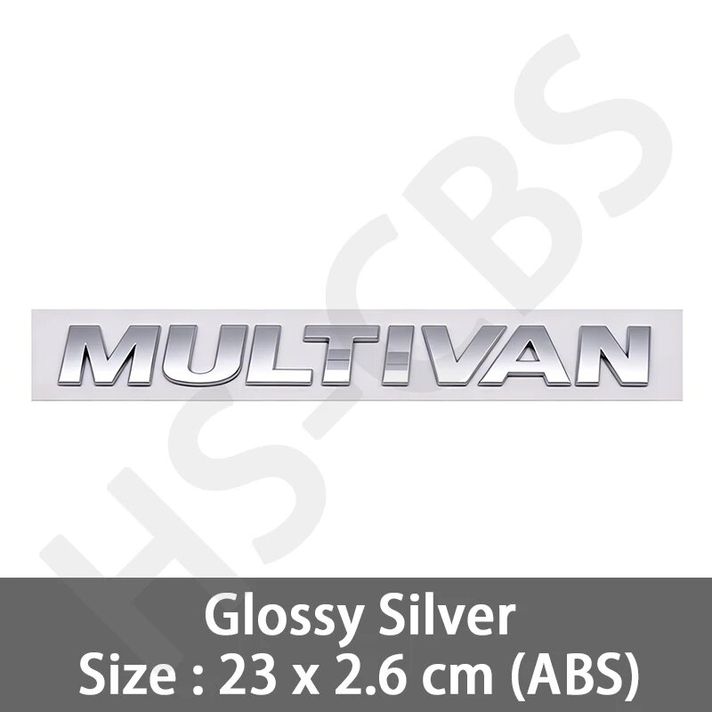 1 шт. Наклейка-эмблема Multivan из ABS-пластика на крыло автомобиля, логотип Multivan, Glossy Silver