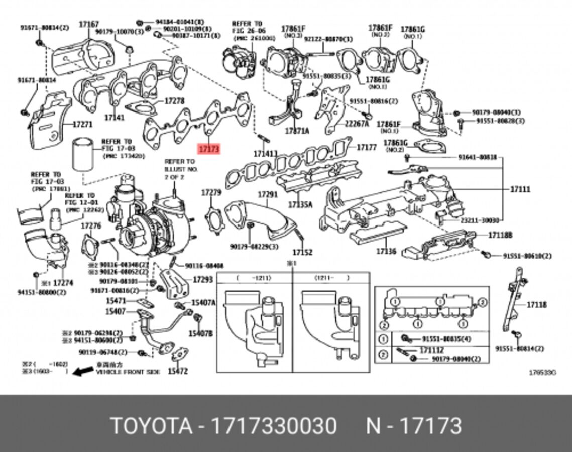 Прокл. toyota Land Cruiser (150)-Prado (2009>) (TOYOTA 1717330030)