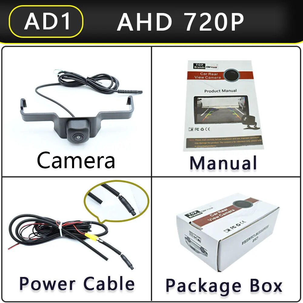 Для Toyota RAV4 XA50 2019 2020 2021 2022 2023, камера переднего вида AHD 1080P с объективом AHD 720P