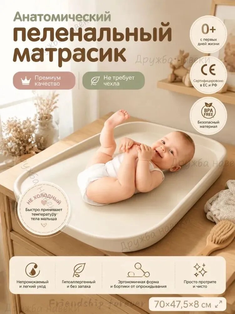 Пеленальная доска 47x70 см, материал наполнителя: Полиуретановая пена