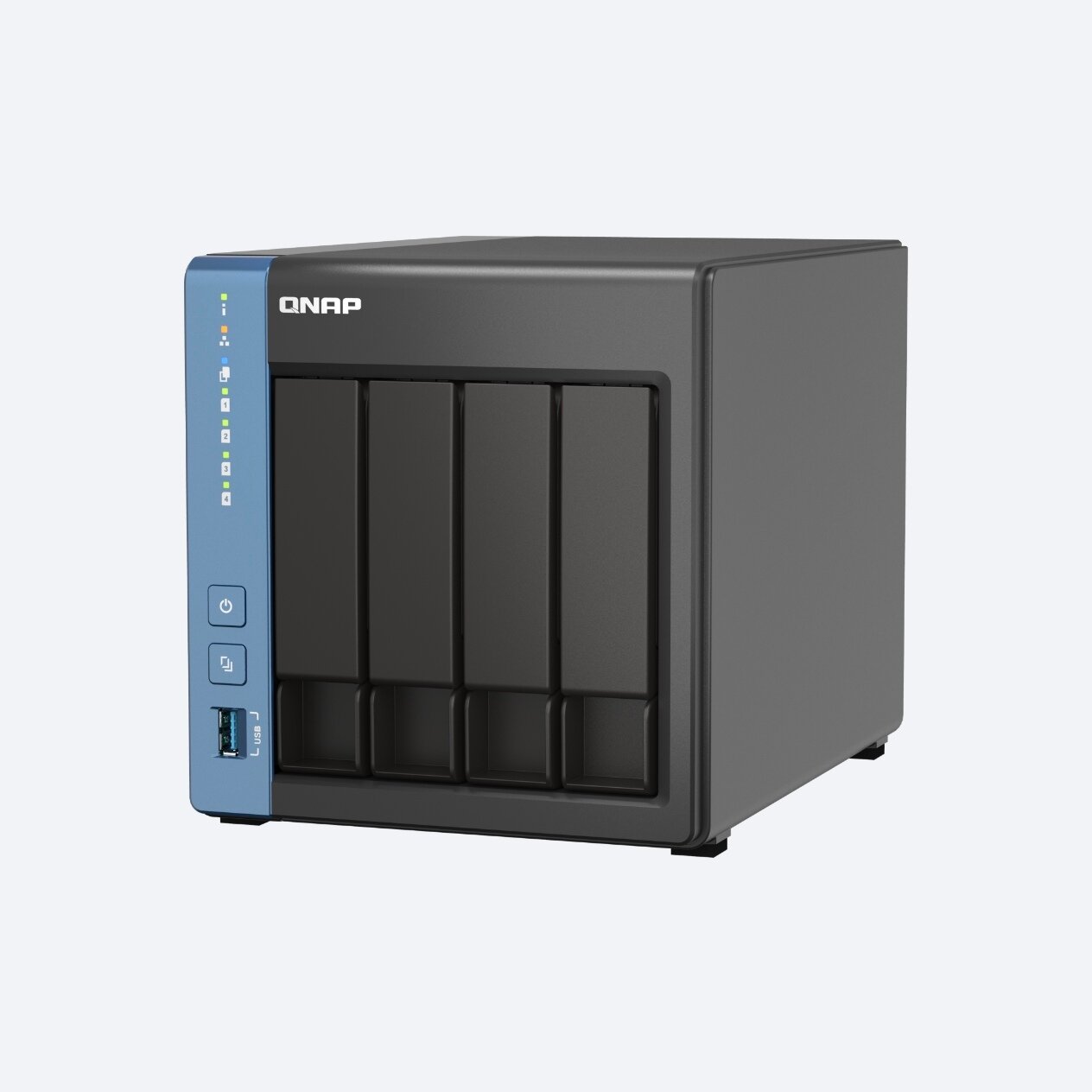 Сетевое хранилище QNAP TS-416, ARM Cortex-A55 4 ядра, 4 ГБ, 4 отсека для дисков, 2×GbE, без дисков — фото 1