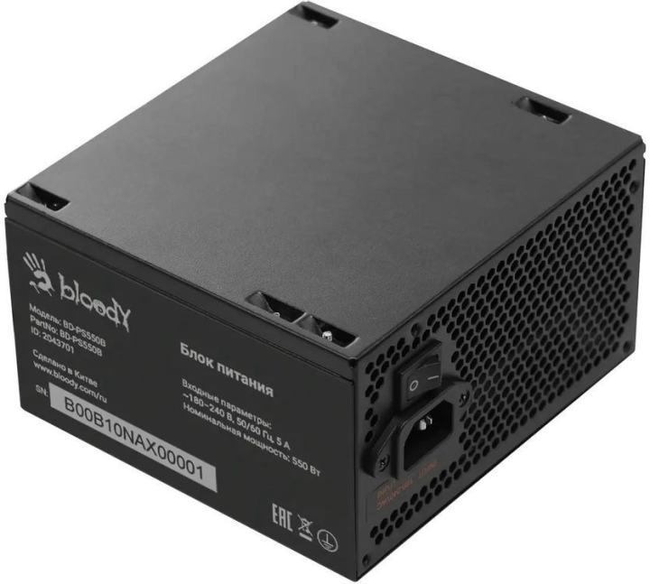 Блок питания Bloody ATX 550W BD-PS550B 80+ bronze (20+4pin) APFC 120mm fan 6xSATA RTL — фото 1