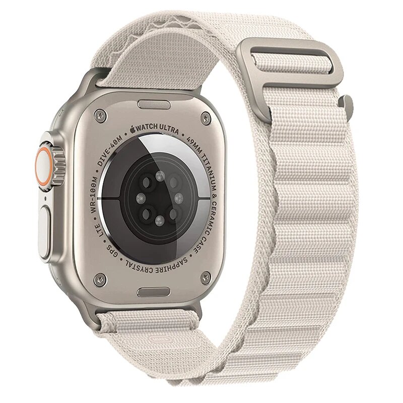 Ремешок YEELUSEE Alpine Loop для Apple Watch Ultra Серый, 38 40 41(S10-11)42mm, Starlight