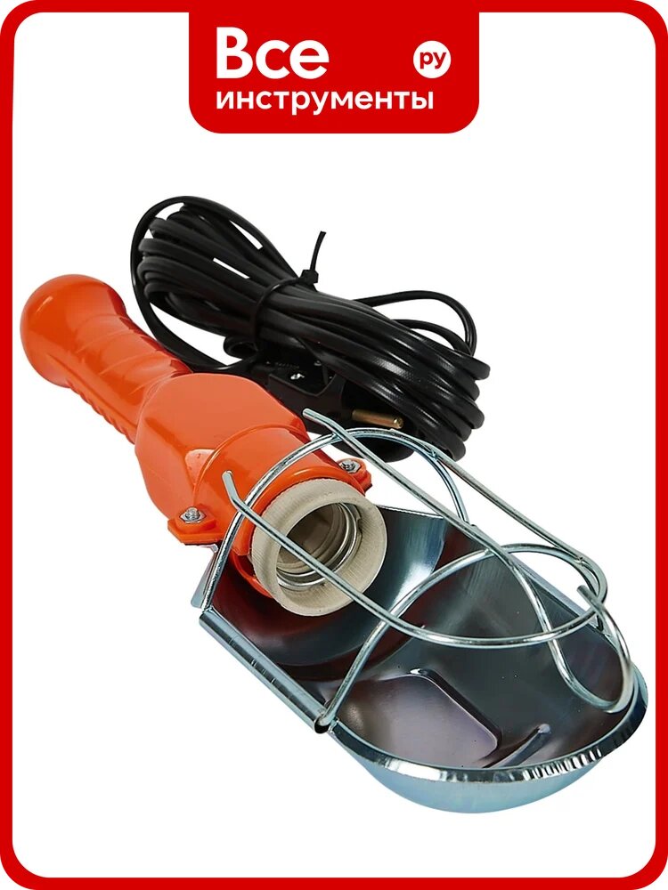 Переносной светильник под лампу Uniel uol-c25a 60w/e27/5m ip20 orange UL-00010836