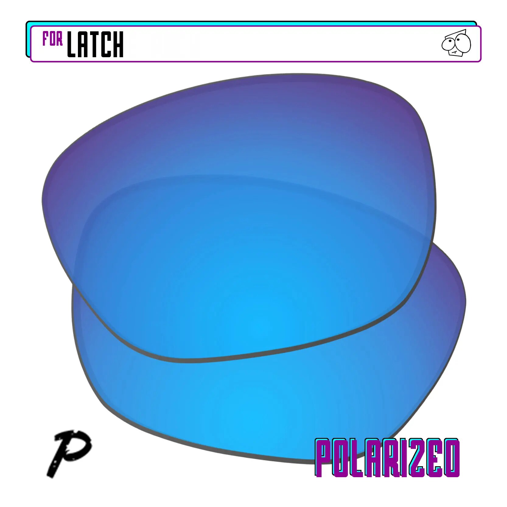 SunglassDoctor Поляризованные линзы для Oakley Latch OO9265 53 мм Blue P, Синий