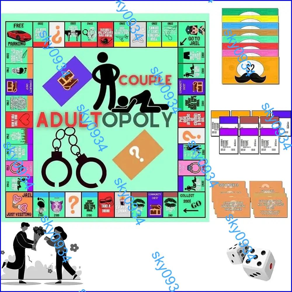 1 Набор настольной игры Adultopoly для пар для спальни Игры для пар