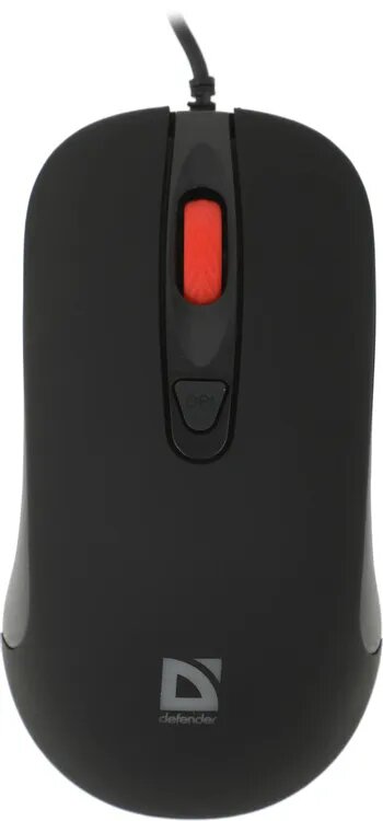 Мышь проводная Defender Ultra Classic MB-280, игровая, оптическая, USB, 1600dpi, черный