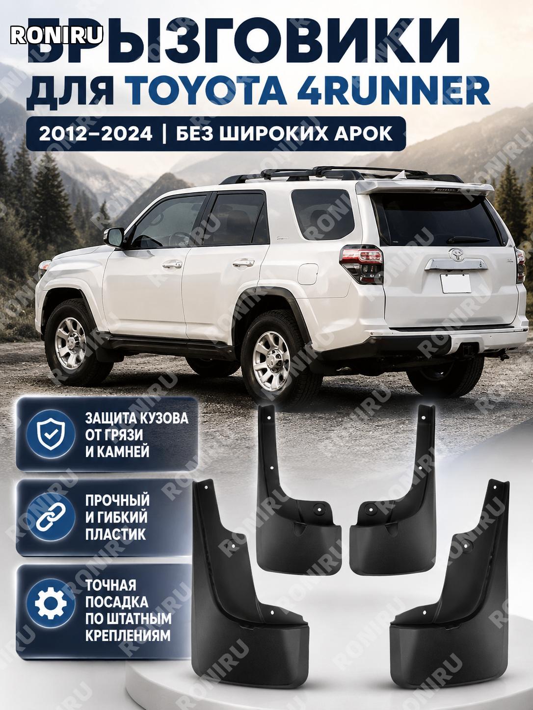 Накладка на крыло Toyota 4Runner 12-24 без широких расширителей 39×28×13 см пластиковая деталь для кузова авто