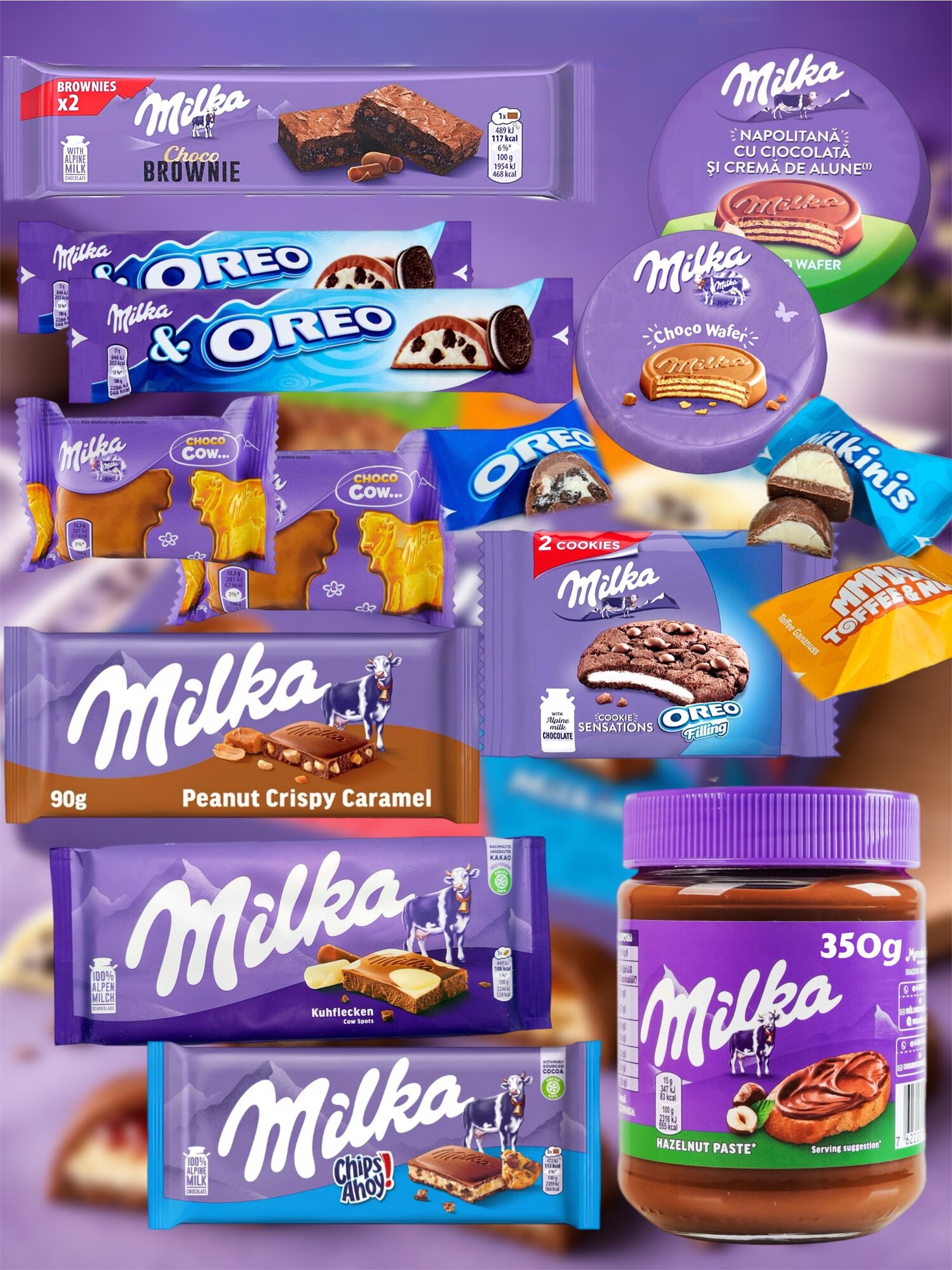 Подарочный набор сладостей Милка / Milka набор с пастой шоколадной
