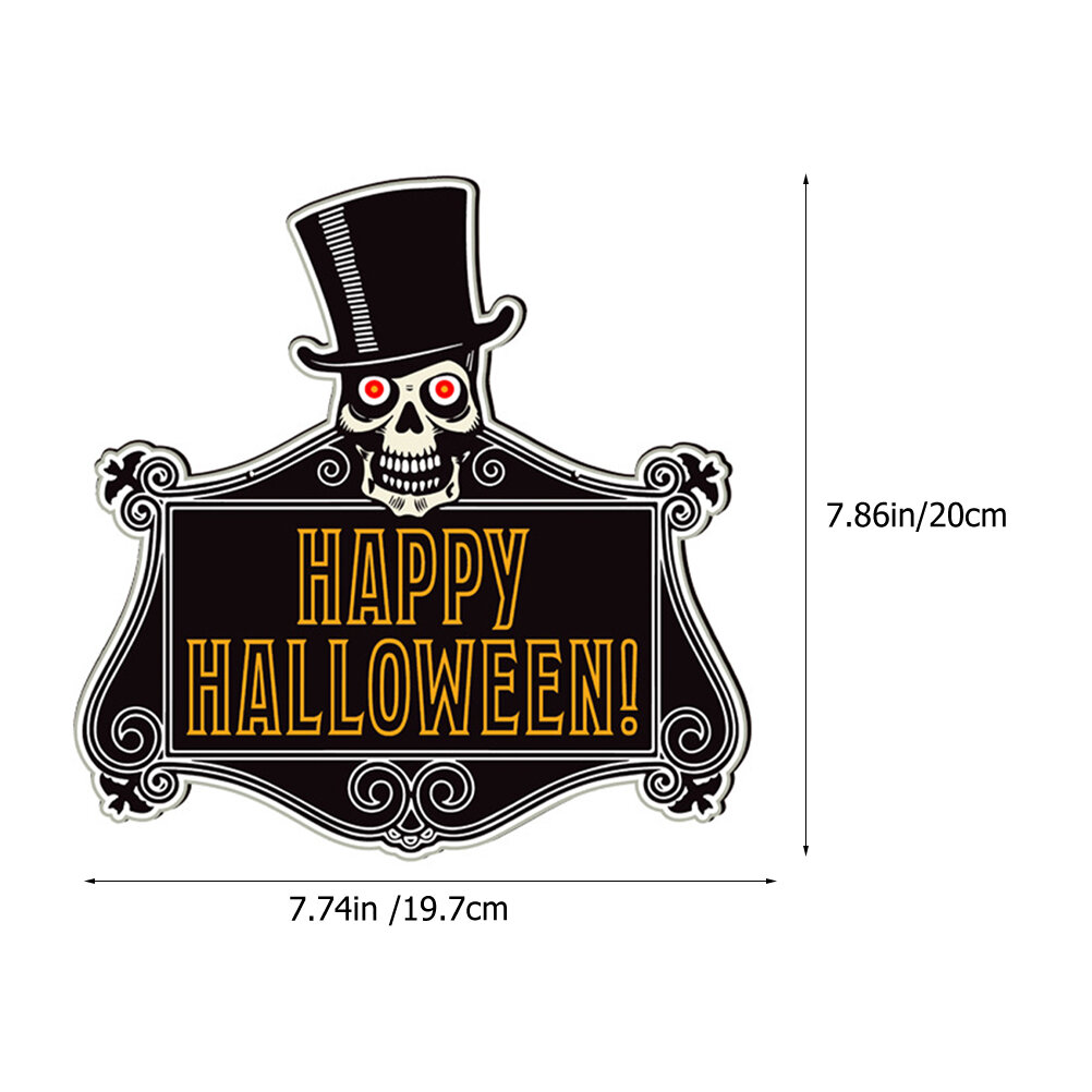 Декоративный Знак Halloween Череп С Тыквой 20X19.7Cm Для Украшения Дома И Улицы В День Halloween