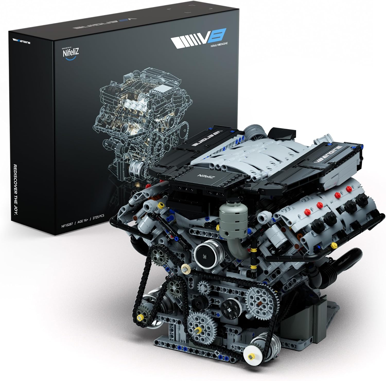 Конструктор Nifeliz V8 Engine Building Set, Engines Series, NF10287