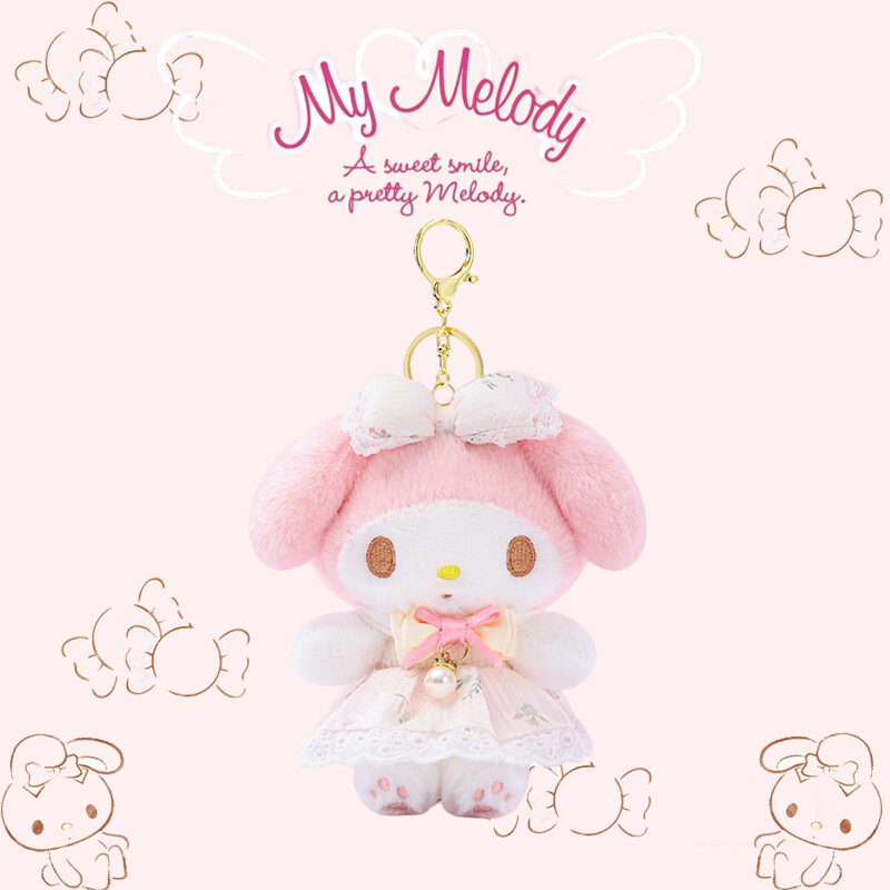 Официальная плюшевая игрушка My Melody Sanrio Shangrongfang на день рождения Цвет：Брелок Мелоди Весна