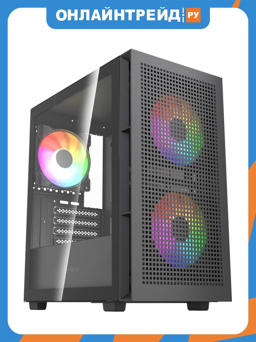 Корпус Powercase Mistral SM05 ARGB, черный