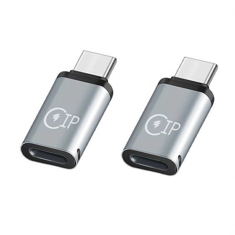 Адаптер для зарядки и передачи данных USB Type-C штекер на гнездо, комплект 2 шт, OTG переходник для смартфонов
