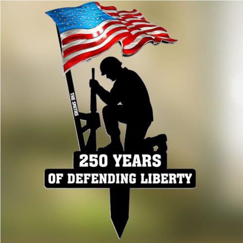 Старинная металлическая садовая табличка с темой «Years of Defending Liberty», 40x30 см, прочная декоративная табличка