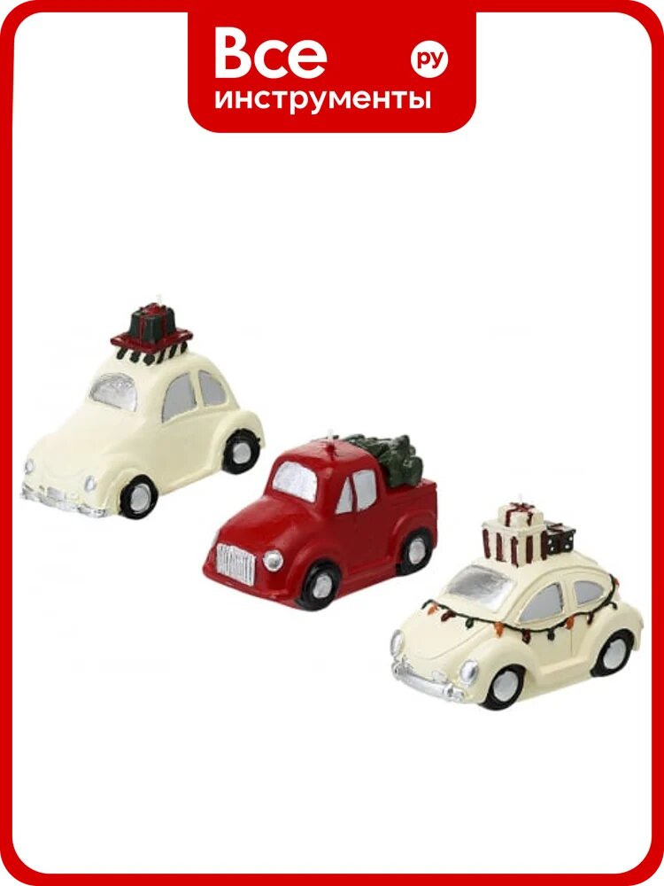 Набор декоративных свечей Tkano Magic drive из коллекции New Year Essential, 3 шт. TK24-NY_CND0012