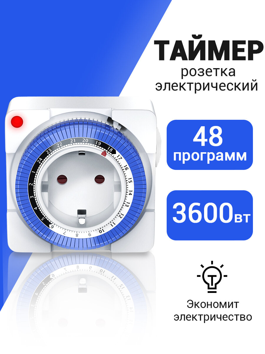 Розетка с таймером / Умная розетка 3600W