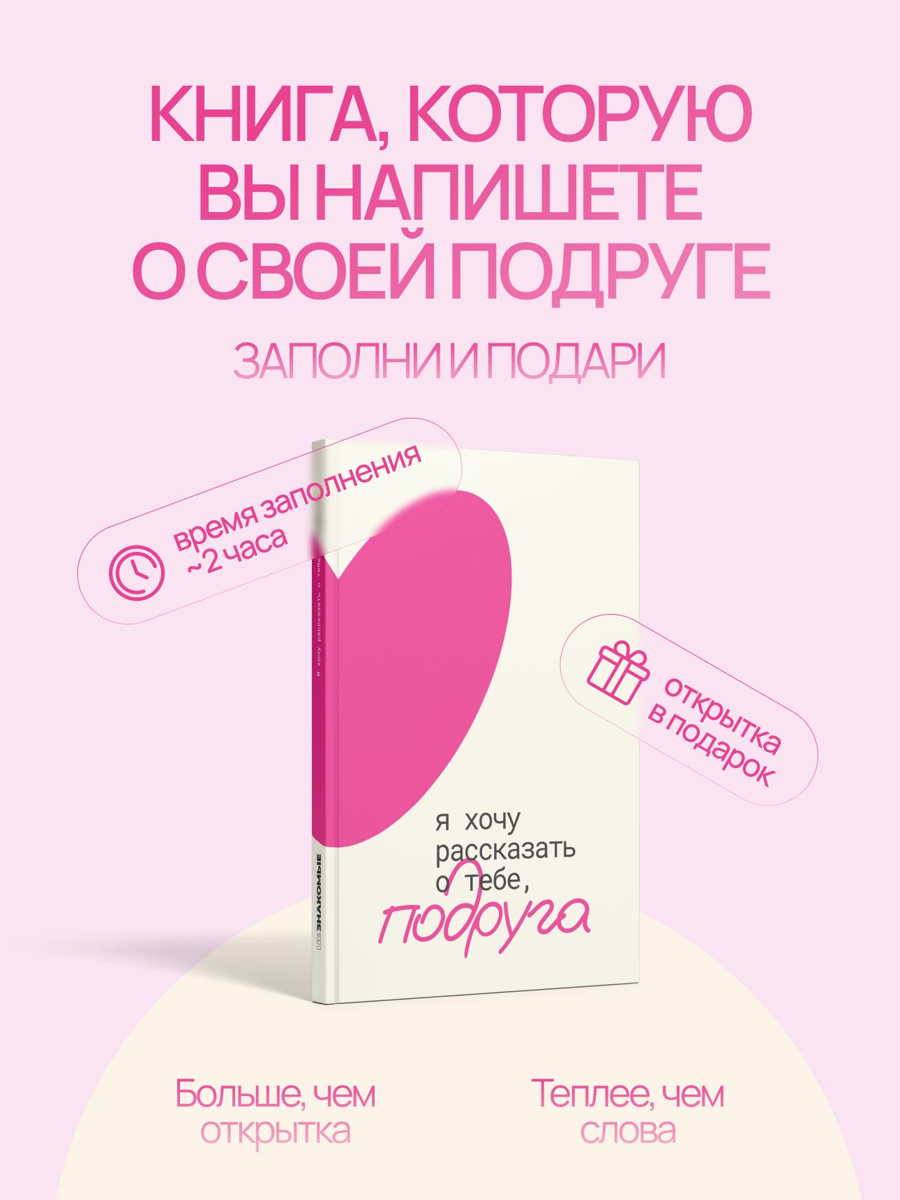 Книга-открытка незнакомые Я хочу рассказать о тебе подруга